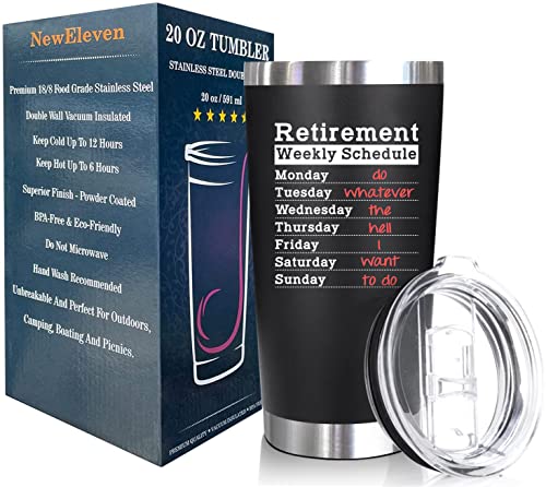 Retirement Gifts For Men Women 2023 - Retired Gifts For Women, Men - Retirement Party Decorations - Fun Retirement Gifts For Women, Men, Retired People, Coworkers, Friends - 20 Oz Tumbler