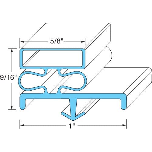 Passeal – 37454 Door Gasket Size - 28 1/2 x 79 - Nor-Lake Door Seal for Cooler or Freezer – Compatible with Nor-Lake 37454 Refrigeration Gasket