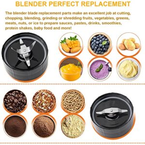 Replacement Parts Compatible with 250W Magic Bullet – Premium Set of Blender Replacement Accessories with Mono-Wing and Cross Blade Replacement, Rubber O-Ring Sealing Gaskets