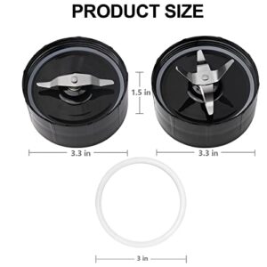 Replacement Parts Compatible with 250W Magic Bullet – Premium Set of Blender Replacement Accessories with Mono-Wing and Cross Blade Replacement, Rubber O-Ring Sealing Gaskets