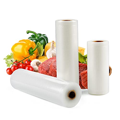 Beeiee Vacuum Sealer Bags for Food Saver 5" x 16', Seal a Meal, Rolls with BPA Free,Heavy Duty,Great for vac storage, Meal Prep or Sous Vide (5" x 16')