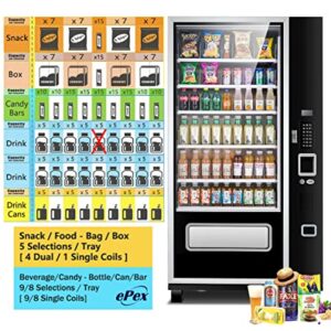 EPEX Beverage Large Combo Vending Machine with Stratified Temp Control Black EP-G654 0