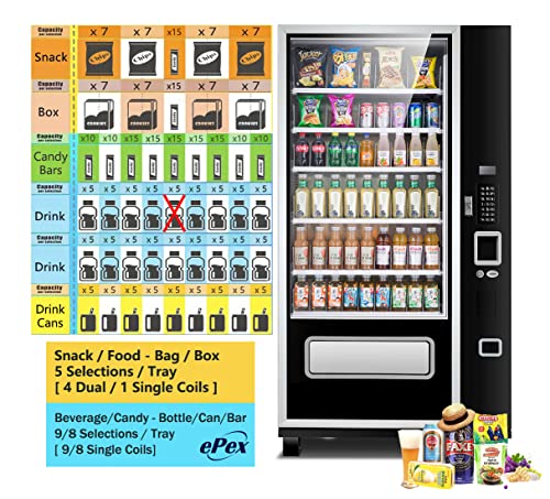 EPEX Beverage Large Combo Vending Machine with Stratified Temp Control Black EP-G654 0