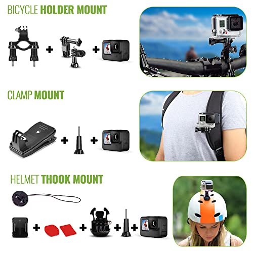 DigiNerds 50 in 1 Action Camera Accessory Kit Compatible with GoPro Hero11/10/9/8/7/6/5, GoPro Max, GoPro Fusion, Insta360, DJI Osmo Action, AKASO, and More