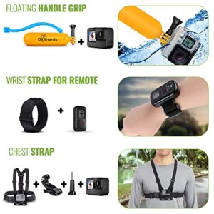 DigiNerds 50 in 1 Action Camera Accessory Kit Compatible with GoPro Hero11/10/9/8/7/6/5, GoPro Max, GoPro Fusion, Insta360, DJI Osmo Action, AKASO, and More