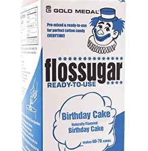 Gold Medal Birthday Cake Candy Floss Sugar, 52 oz - 1/2 Gallon, Package May Vary