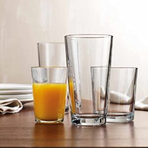 Glaver's Drinking Glasses, 12 Pc. Glass Cups, Includes 4 Highball Glasses 17 oz., 4 Rocks Glasses, 13 oz., 4 Juice Glasses, 4.5 oz., Whisky, Juice, Water, Beer, Cocktails, Dishwasher Safe.