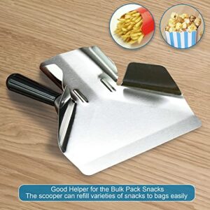 French Fry Scoop, Popcorn Scoop and Dredge Bundle, Miao'er Popcorn Scooper for Popcorn Machine, Stainless Steel, Easy to Use