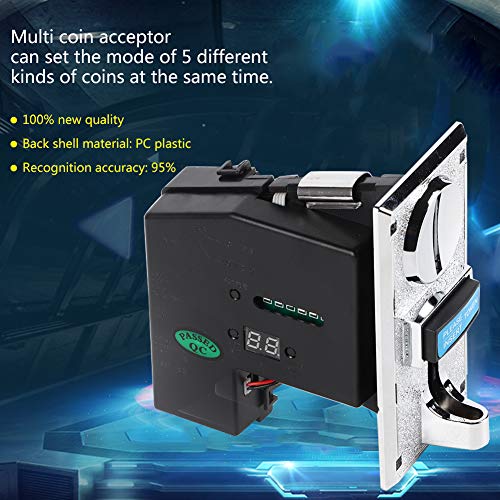 POCREATION Smart Coin Acceptor, Multi Coin Acceptor Selector Slot for Arcade Game Mechanism Vending Machine for Arcade Game Kit Replacement