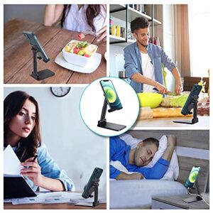 Cell Phone Stand for Desk, Angle Height Adjustable Phone Holder for Office, Compatible with iPhone 13 12 11 Pro XS Max XR 8 7 6S Plus, Samsung S20+ Note10, Tablets, Charging Accessories (2 Pack)