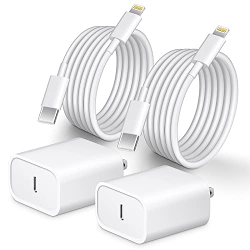 iPhone 14 13 12 Fast Charger [Apple MFi Certified] 10FT Type C Charger 2 Pack 20W USB C Charger Block with Fast Charging Cable for iPhone 14/14 Pro/13/13Pro Max/12/12 Pro Max/11/XS/XR/X/8Plus,iPad