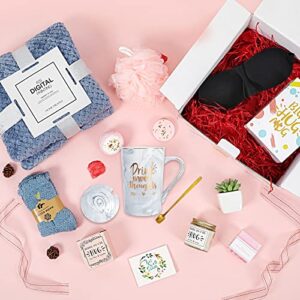 Get Well Soon Gifts for Women,Care Package For Women After Surgery,Feel Better Soon Gifts Basket For Sick Friend,Self Care Sympathy Gifts Thinking of You Gifts with Blanket,Coffee Mug For Best Friend