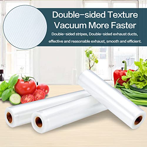 Vacuum Food Sealer Rolls Bags,2 Packs 10 in x16 ft Storage Bags for Vacuum Sealer Machines, Durable Commercial Customized Size Food Bags for Food Storage and Sous Vide Cooking