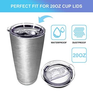 2 Replacement Lids for Stainless Steel Tumbler Travel Cup - Fits OF Inner diameter 3.15 to 3.2 INCH Yeti Rambler and others (20 OZ)