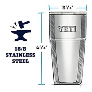 YETI Rambler 16 oz Stackable Pint, Vacuum Insulated, Stainless Steel with MagSlider Lid, Navy