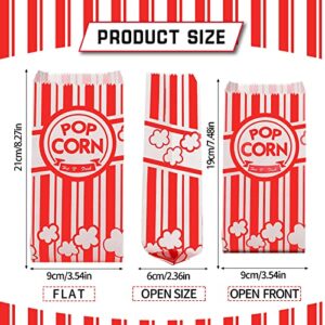 600 Pieces Paper Popcorn Bags 1 OZ - Paper Popcorn Container Concession Stand Supplies Movie Party Supplies Popcorn Holder for Popcorn Machine - RED and White