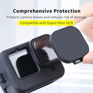 SEASKY 6 in 1 Protective Kit Accessories for Gopro Hero 11/10/9 Black Action Camera Silicone Shell Case Housing+3Pcs Glass Screen Protector+Directly Chargeable Side Cover+Lens Cover Cap+Lanyard