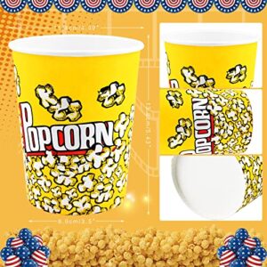 WYOMER 25 Pack 32oz Paper Popcorn Boxes Popcorn Containers Popcorn Buckets Disposable Pop Corn Tubs for Party and Movie