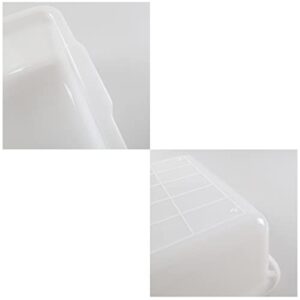 Waikhomes 4-Pack 35 L Bus Box, Plastic Utility Bus Tub, Commercial Dish Pan, White