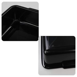 EudokkyNA Large Commercial Bus Tubs, Plastic Dish Bin Set of 4, Black, 24 Liters