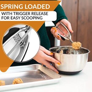 Spring Chef Ice Cream Scoop and Medium Cookie Scoop Bundle - Black