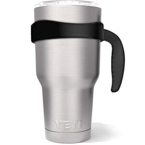 Fking Tumbler Handle for Yeti 30 oz Rambler Cup, Reaplacment Holder Grip for Rtic Mug, Sic, Ozark Trail and more Tumbler Mugs, BPA FREE (Black)