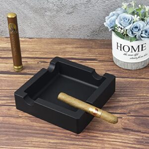 Outdoor Cigar Ashtrays Unbreakable Large Ring Gauge Silicone Ashtrays for Patio/Outside/Indoor/Home Decor with 4 Rest Cigar Holder Ash Tray Minimalistic