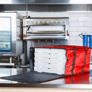 Insulated Pizza & Food Delivery Bag, Red Nylon - 20" x 20" x 12"