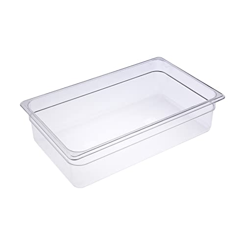 luston 6-Pack Polycarbonate Food Pan,Full Size, 6" Deep,clear,NSF