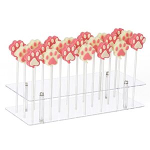 cake pop stand, 21 holes lollipop display stand, acrylic clear cake pop display holder, cakepopsical stand for weddings, baby showers, birthday, party