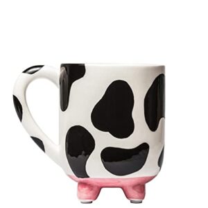 Cow Coffee Mug Stuff 15oz Ceramic Cup - Cow Utter Udder Coffee Mug - Cow Drinking Kitchen Cups - Weird Milk Cow Udder Shaped Coffee Mug with Udders for Women - Taza de Vaca Cow Items Lover Gifts