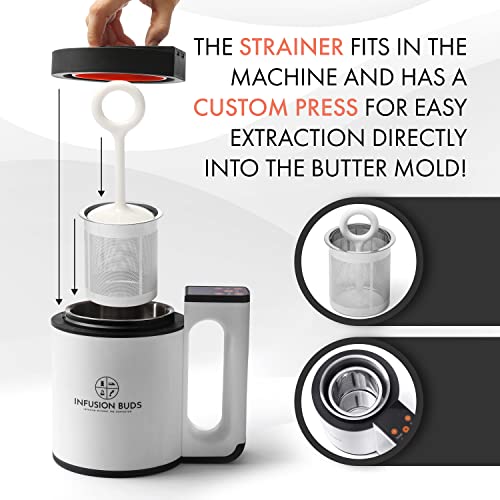 Infusion Buds 2-In-1 Decarboxylator and Butter Infuser Machine | Magic Herbal Butter Maker Machine & Oil Infuser Machine -Compact Design- Herbal Recipe Book & All Accessories Included