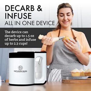 Infusion Buds 2-In-1 Decarboxylator and Butter Infuser Machine | Magic Herbal Butter Maker Machine & Oil Infuser Machine -Compact Design- Herbal Recipe Book & All Accessories Included