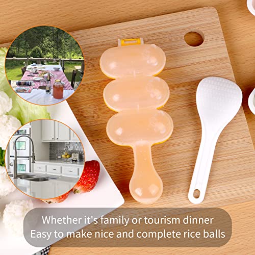 2pcs-Rice Ball Shaker,Rice Ball Molds, DIY Ball Shaped Kitchen Tools Shakers Food Decor for Kids DIY Lunch Maker Mould with a Mini Rice scoop