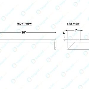 AmGood 8" X 36" Stainless Steel Wall Shelf | Metal Shelving | Garage, Laundry, Storage, Utility Room | Restaurant, Commercial Kitchen | NSF