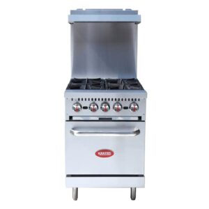 kratos 29y-043-lp 24" gas range, 4 burners, 150,000 btu output, liquid propane gas