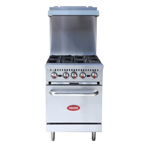 Kratos 29Y-043-NAT 24" Gas Range, 4 Burners, 150,000 BTU Output, Natural Gas