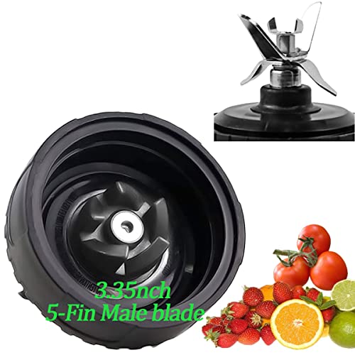 [UPGRADE] 5 Fins Blender Blade Compatible with Ninja Blender QB3000 QB3000SSW-30 QB3000QR-30 QB3001SS-30 QB3000QBK QB3004 QB3005