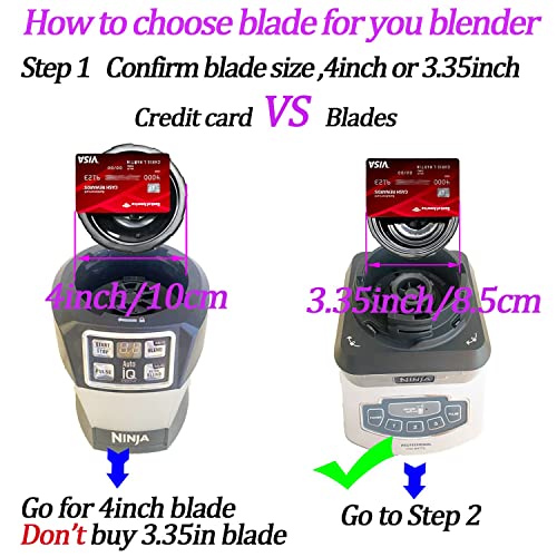 [UPGRADE] 5 Fins Blender Blade Compatible with Ninja Blender QB3000 QB3000SSW-30 QB3000QR-30 QB3001SS-30 QB3000QBK QB3004 QB3005