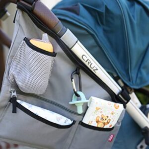 Nuby Fabric Side Stroller Organizer: Keeps Essentials Organized Gray