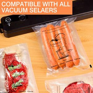 EZDOIT Vacuum Sealer Bags Commercial Grade for Food Saver, Food Sealer Bags BPA Free, Heavy Duty, Food Vac Bags for Storage Meal Prep or Sous Vide 100 Pack (4'' x 6'')