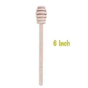 DESIOLE Wooden Honey Mixing Stirrer, 2Pcs 6 Inch Honey Dipper Sticks Honey Spoon