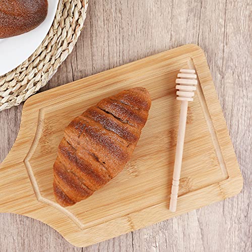 DESIOLE Wooden Honey Mixing Stirrer, 2Pcs 6 Inch Honey Dipper Sticks Honey Spoon