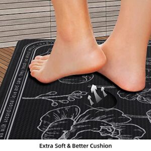 ROTTOGOON Kitchen Floor Mat Set of 2, Cushioned Anti Fatigue Kitchen Mat 17"x47"+17"x29", Non-Slip Waterproof Kitchen Rug, Premium PVC Comfort Kitchen Mats and Rugs for Kitchen, Office, Home, Laundry