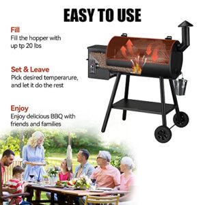 Z GRILLS Wood Pellet Smoker with Upgraded PID Controller, 8 in 1 BBQ Grill, 553 sq in Cooking Area, 550B2