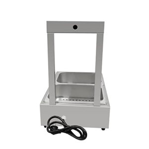 Infrared French Fry Warmer Overhead Heat Lamp Fry Warming Station with (2) Food Pan (DH-312)