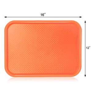 New Star Foodservice 6-Piece Fast Food Tray, 12 by 16-Inch, Assorted Colors