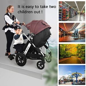 Universal Stroller Board with Detachable Seat,Stroller Glider Board Suitable for Most Brands of Strollers, Holds Children Up to 55lbs (Blue)