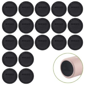 20pcs rubber bottoms for sublimation tumblers,protective anti-slip silicone bottoms with adhesive for skinny tumblers, thermal bottle,mason jars (56mm , black)