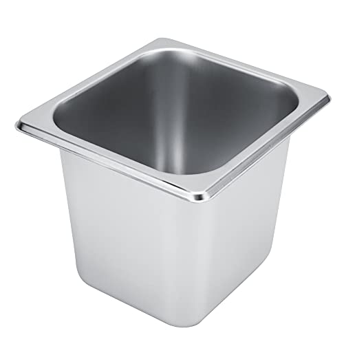 Steam Pan,Steamer Table Chafer Pan,2.2L Square Food Bowl Buffet Basin Plate Stainless Steel Food Container for Buffet, Catering,15cm Height